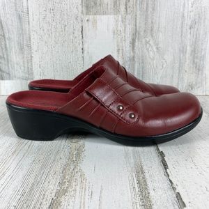 Clarks Shoes | Navy Blue Suede Leather Mules Clogs Sz 8 | Poshmark